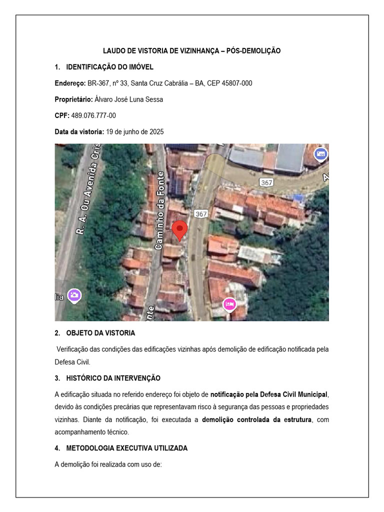 Laudo de Vistoria de Vizinhança | PDF
