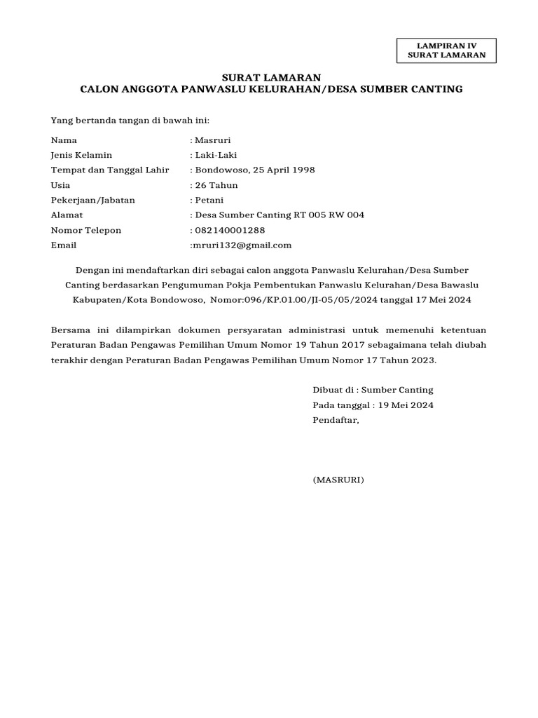 Lampiran Formulir Pendaftaran PKD | PDF