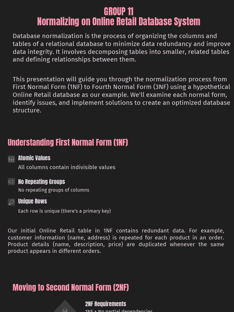 Group 11 - Normalizing-an-Online-Retail-Database-System | PDF | Information Science ...