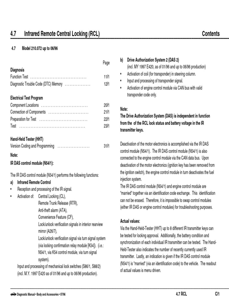 W210.072 Ircl | PDF | Electrical Connector | Remote Control