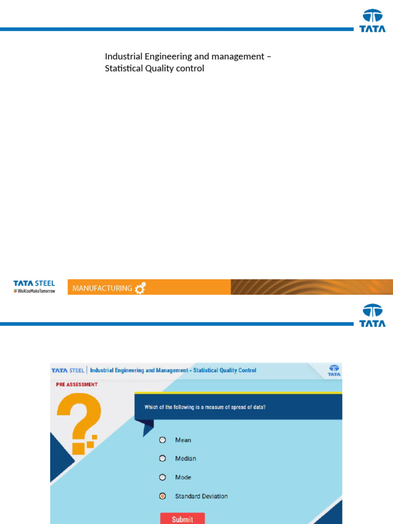 Industrial Engineering and Management - Statistical Quality Control | PDF