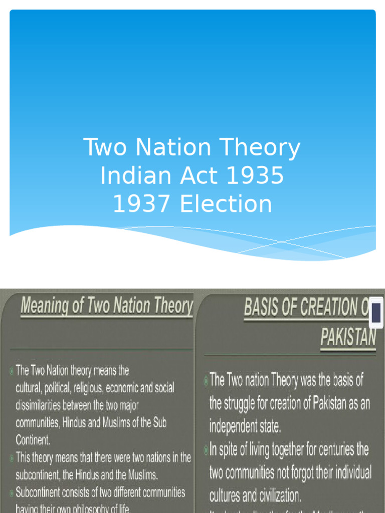 Two Nation Theory | PDF