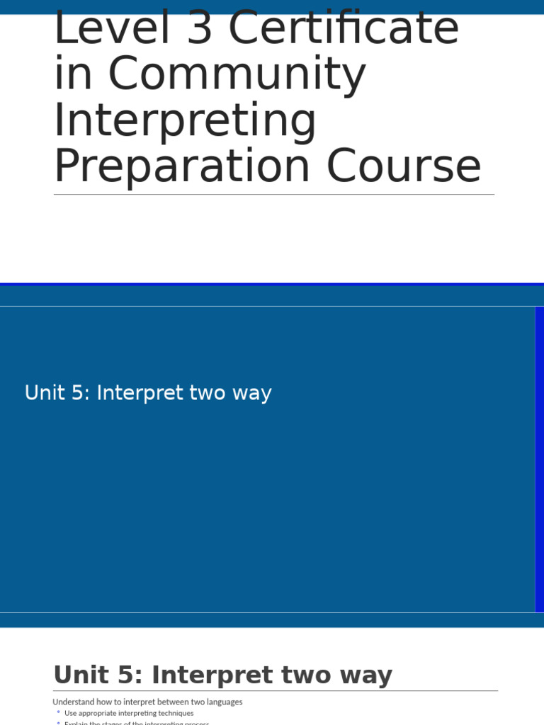 Interpret Two Way Workbook v2 NB | PDF | Language Interpretation | Translations
