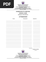 Homeroom PTA Meeting Attendance Sheet | PDF