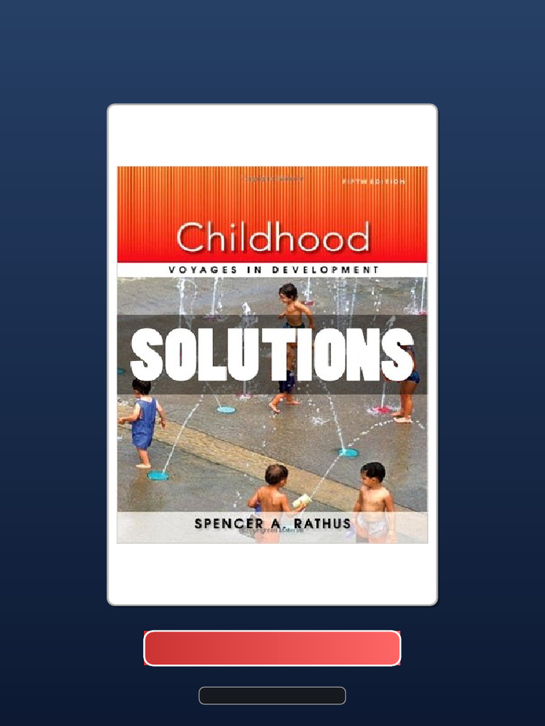 Childhood Voyages in Development 5 Ed Rathus Ebook and TestBank Bundle ...