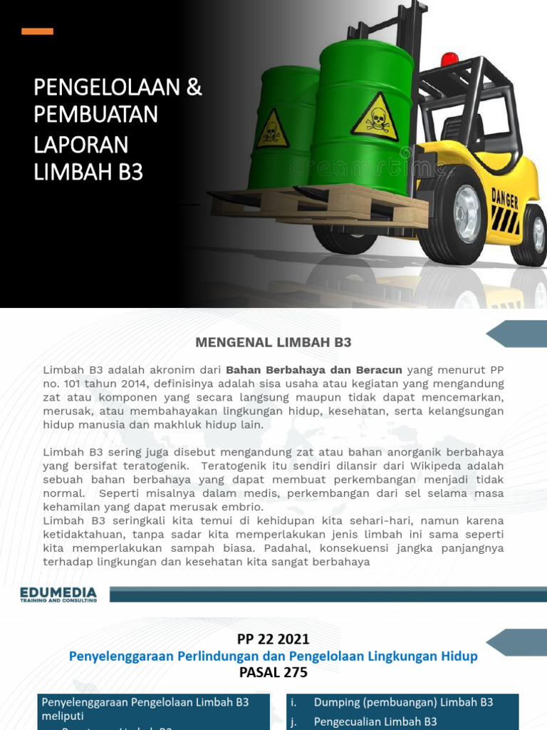 Pengolahan & Pembuatan Laporan Limbah B3 | PDF