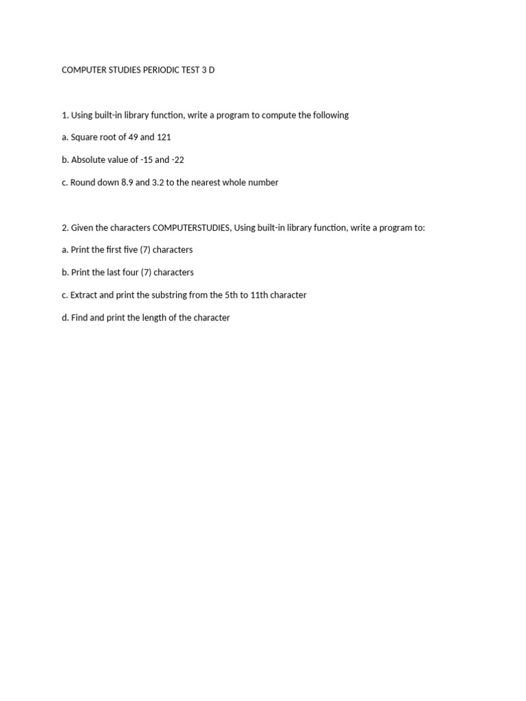 Ss2 Computer Studies Pt3 D | PDF