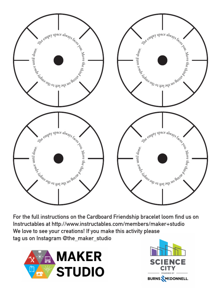 Sciencecity Themakerstudio Friendshipbracelet-Template | PDF