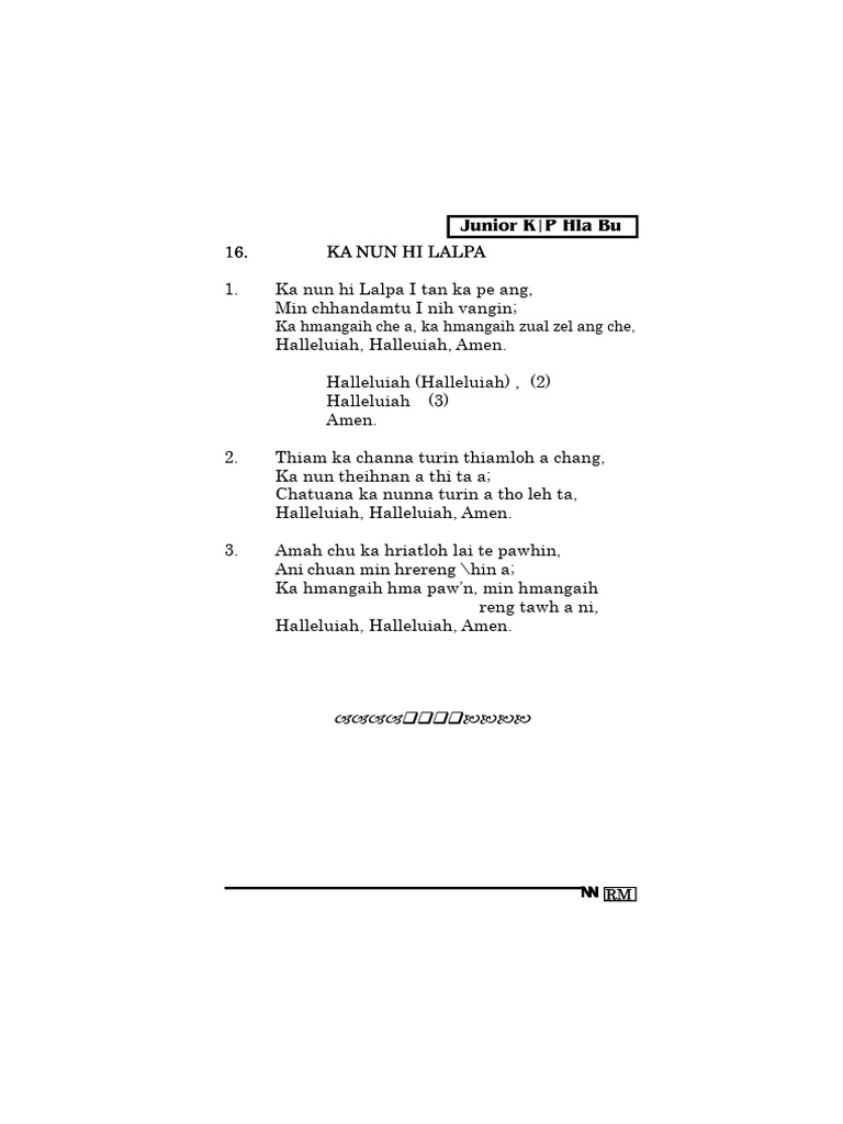 Ka Nun Hi Lalpa | PDF