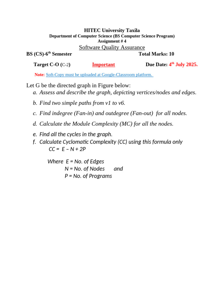 Assignment 4 SQA Spring 2025 | PDF