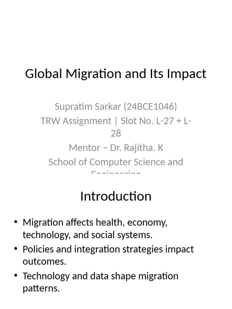 Global Migration Impact Presentation | PDF