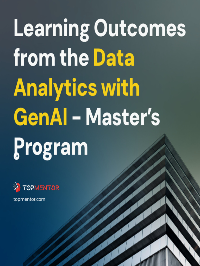 DA + GenAI Learning Outcomes Final | PDF | Data | Data Science