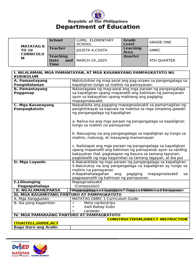 Cot DLP Juliet q4 | PDF