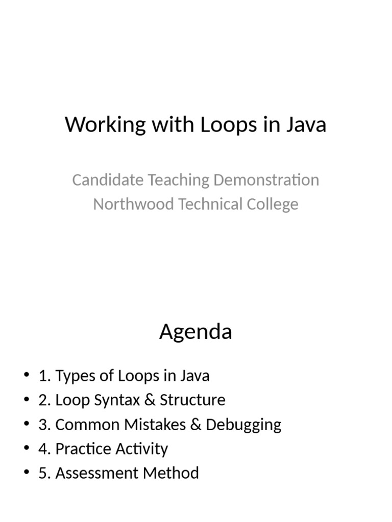 Java Loop Types and Best Practices | PDF