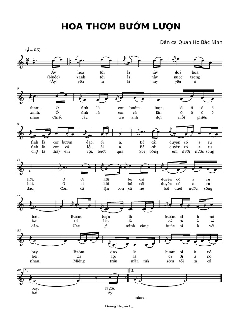 Hoa Thom Buom Luon N Bu - Lyrics | PDF