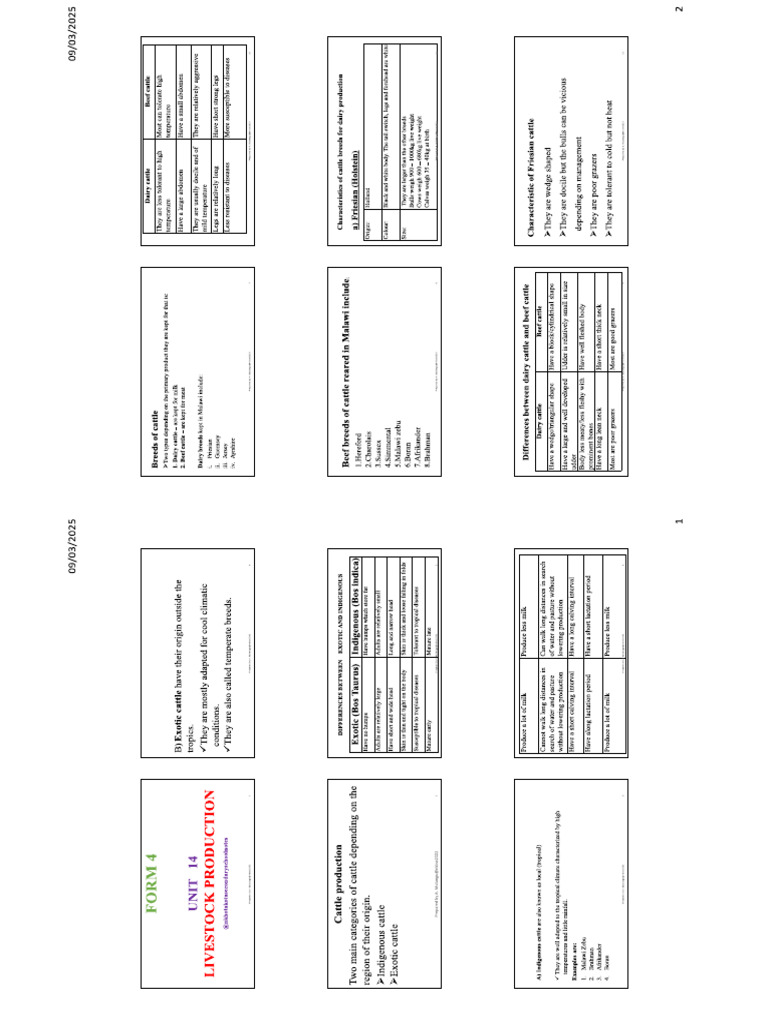 Topic 14 Livestock Production | PDF