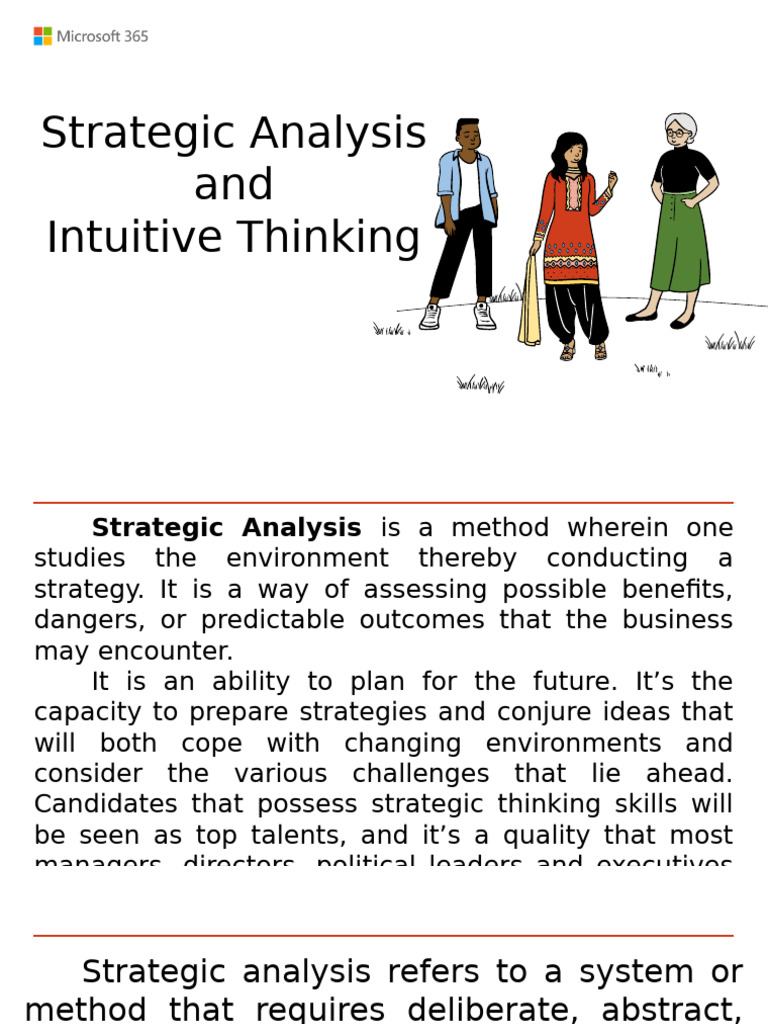 Comparing Strategic Analysis and Intuition | PDF | Thought | Swot Analysis