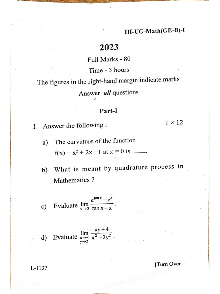 2023 Math Ge | PDF
