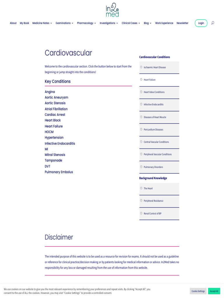 Cardiovascular Notes - In2Med - Medical Education Portal | PDF | Heart ...