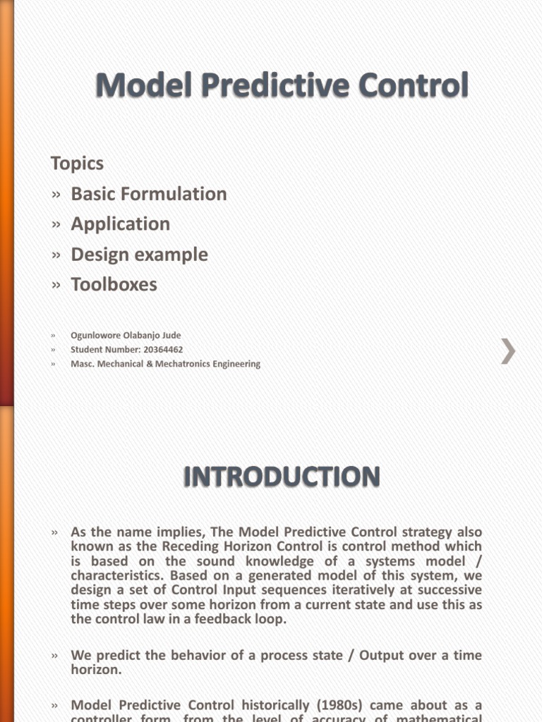 Model Predictive Control | PDF | Control Theory | Mathematical Optimization