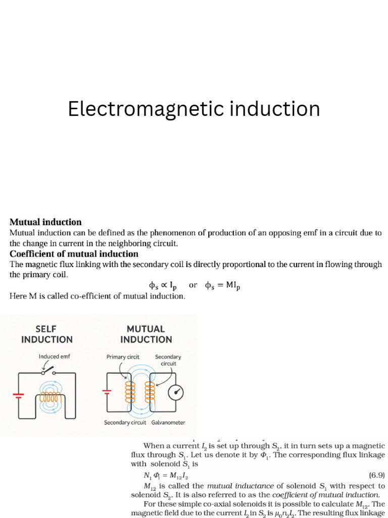 Electro Magnetic Induction 20250614 110201 0000 | PDF