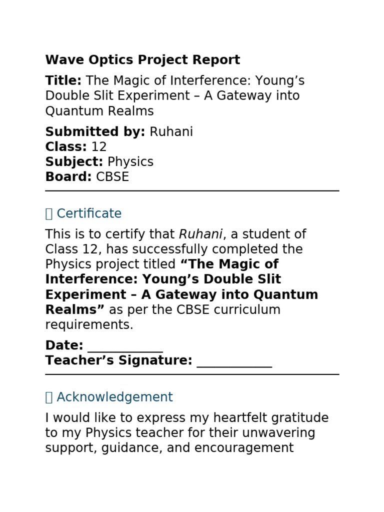 Wave Optics Ydse Project | PDF | Diffraction | Optics