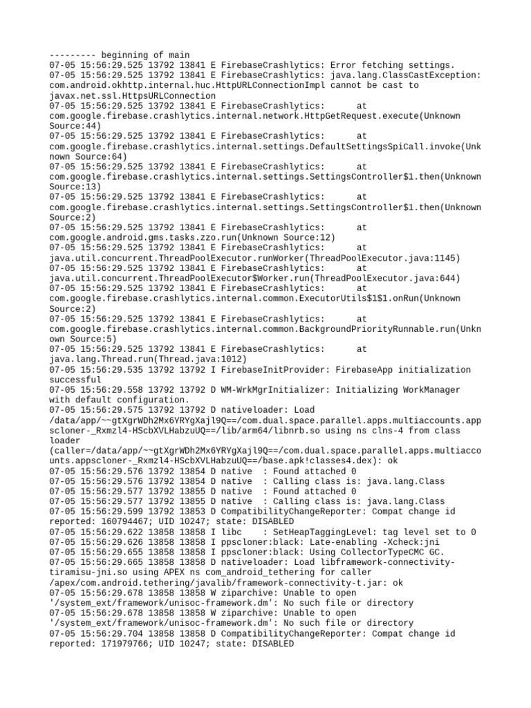 Com - Dual.space - Parallel.apps - Multiaccounts.appscloner Logcat | PDF | Operating System ...