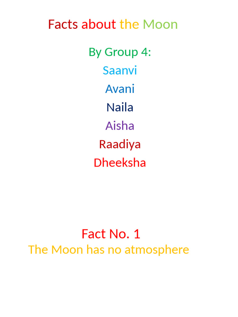 Facts About The Moon | PDF