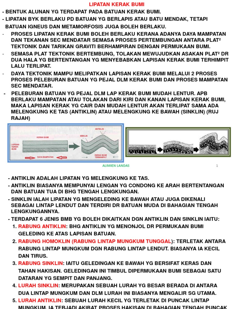 7.1 Lipatan Dan Gelinciran Kerak Bumi | PDF