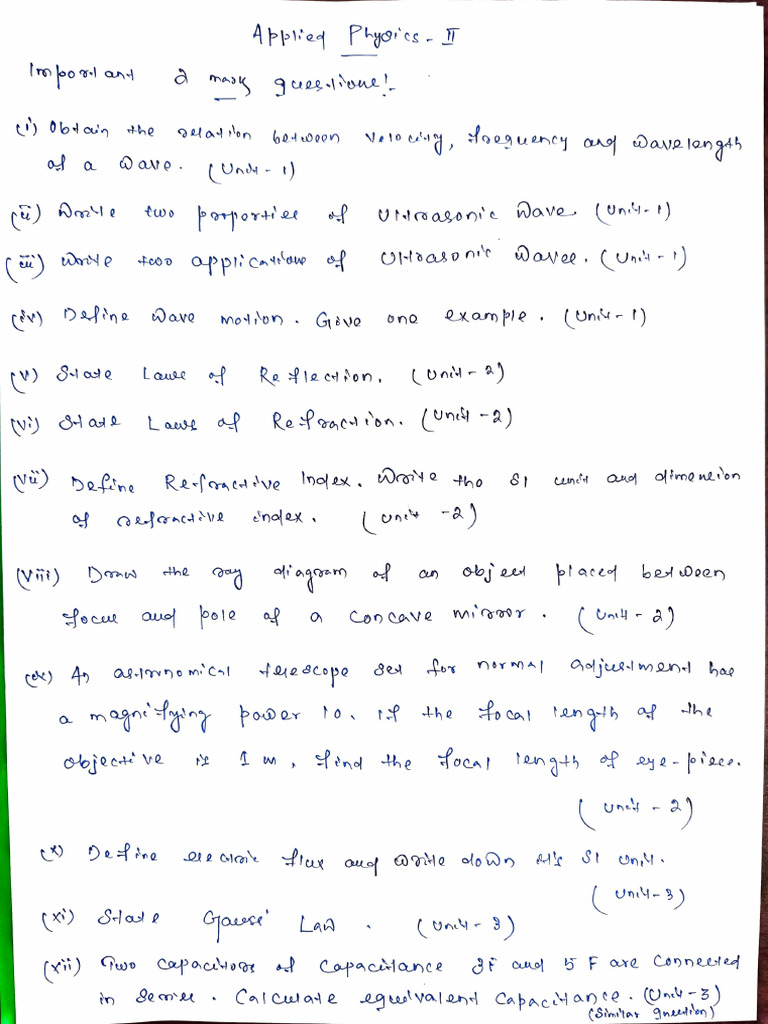 2 Mark Important Questions Part - 1 | PDF