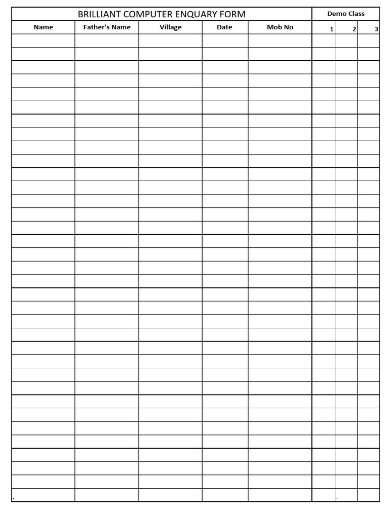 Enquiry Form | PDF