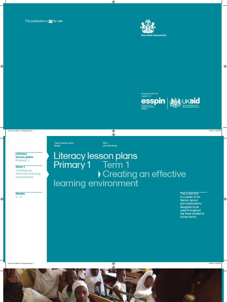 Primary 1 Literacy Lesson Plans Term 1 | PDF | Lesson Plan | Teachers