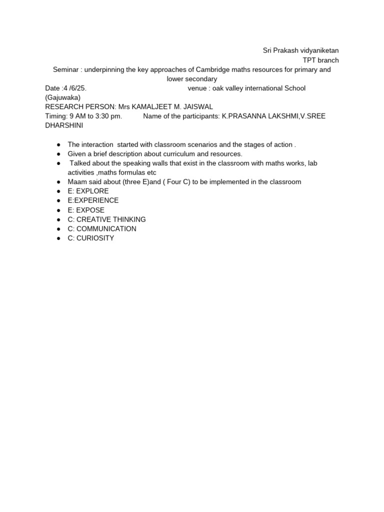 Cambridge Maths Seminar Insights | PDF
