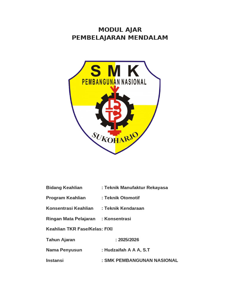 KK TKR - Modul Ajar - Konversi Energi | PDF