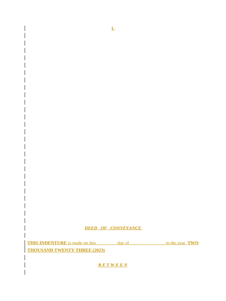 Deed of Conveyance for Property Sale | PDF | Taxes | Title (Property)