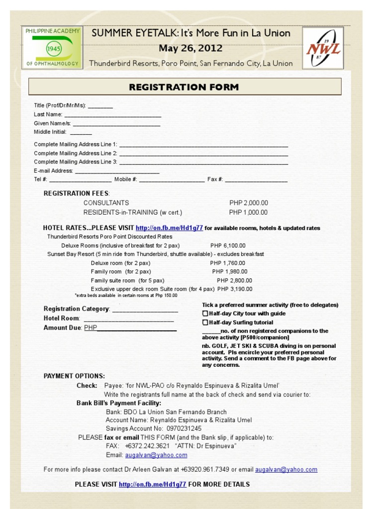 Registration Form Updated | PDF | Finance & Money Management