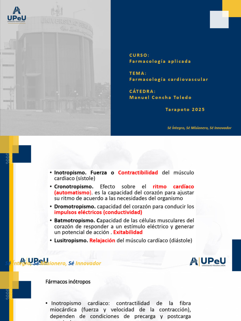 Farmacología Cardiovascular: Inotropismo y Antiarrítmicos | PDF ...