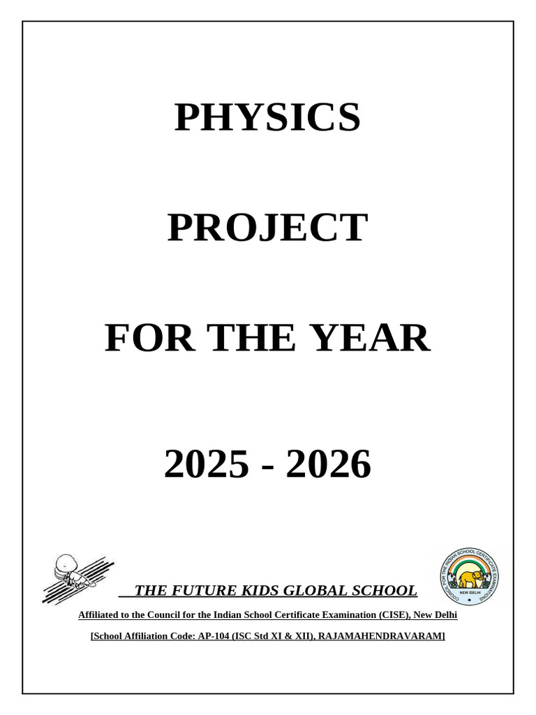 Physics Project Certificate | PDF