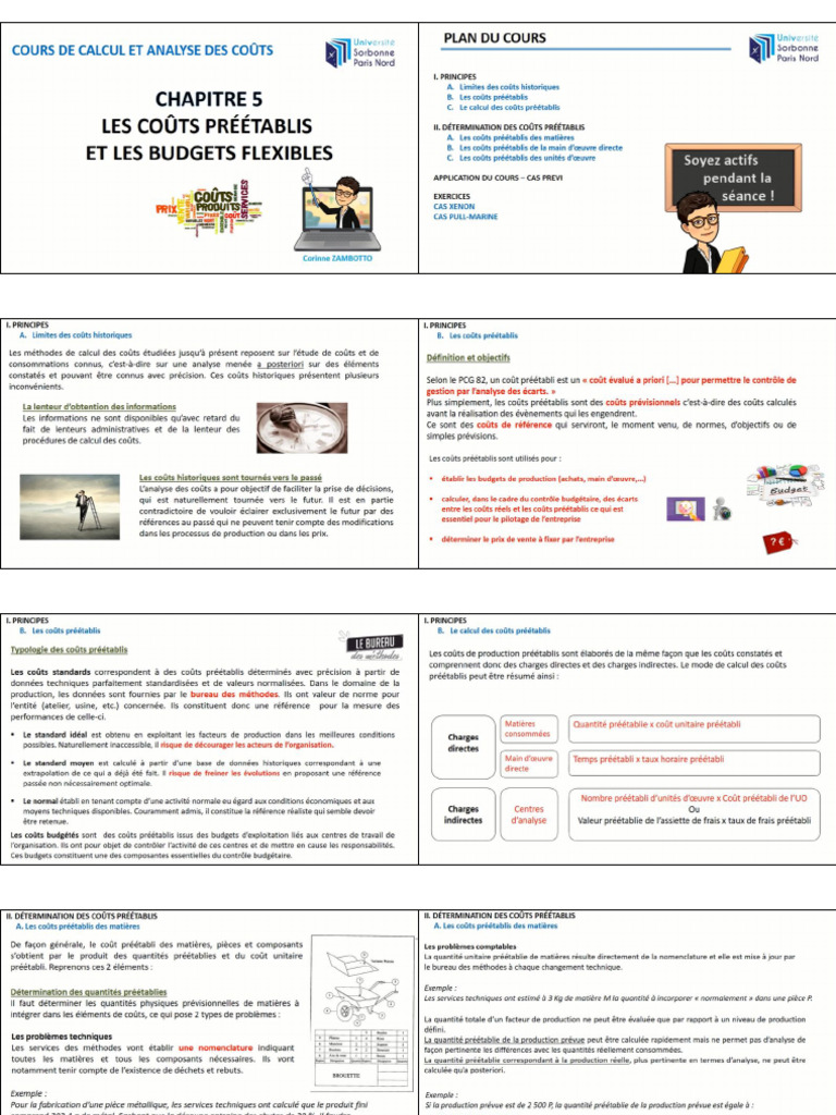 Coûts Préétablis 1 | PDF
