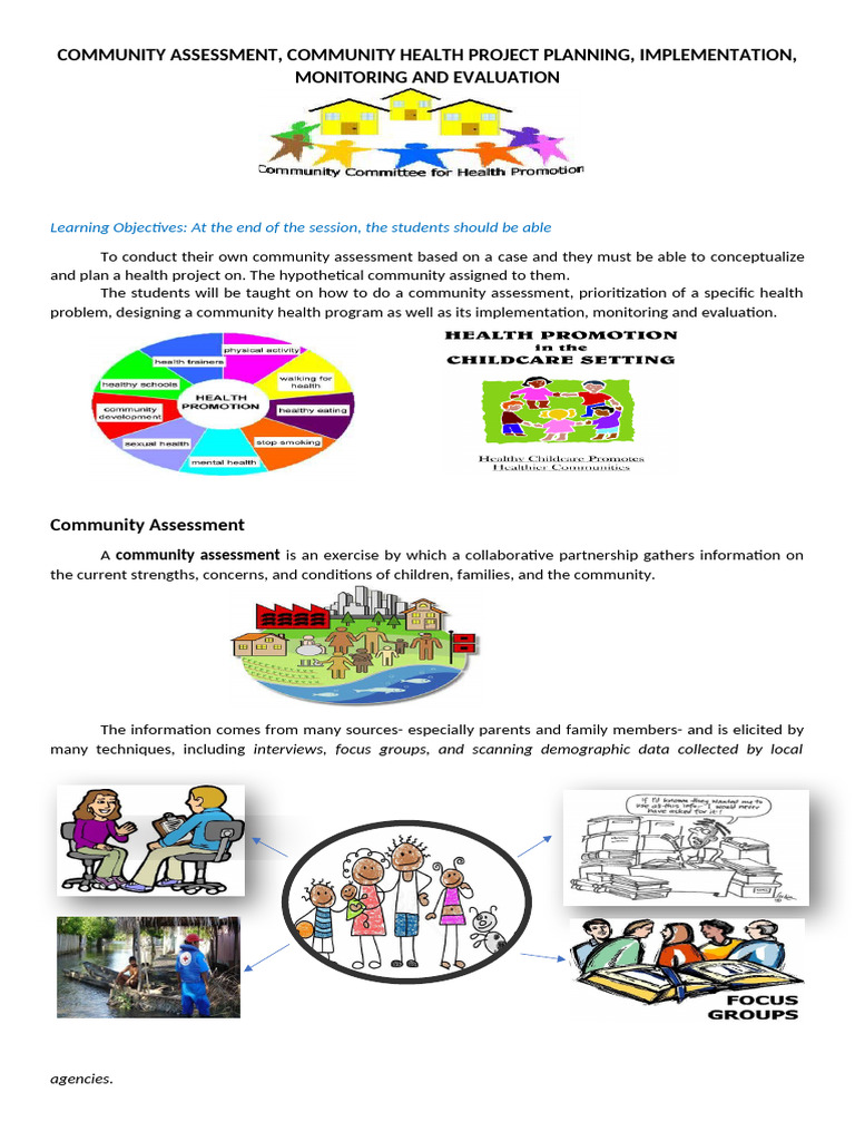 Community Health Project Planning Guide | PDF | Risk | Goal