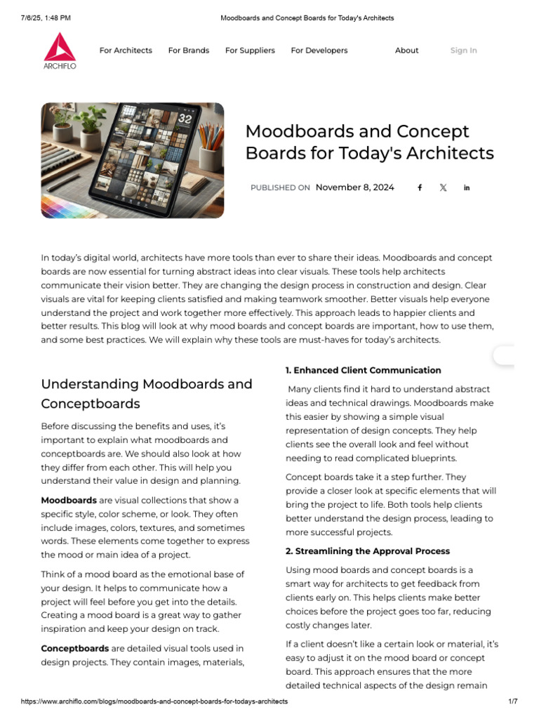 Moodboards and Concept Boards For Today's Architects | PDF | Design ...