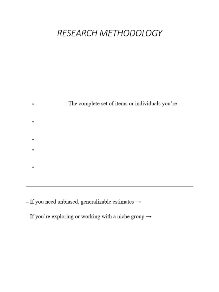Research Methodology Paper | PDF | Sampling (Statistics) | Statistics