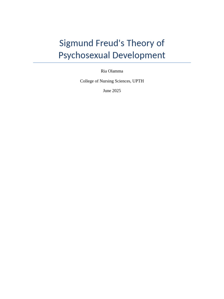Freud's Psychosexual Development Stages | PDF | Psychoanalytic Schools ...