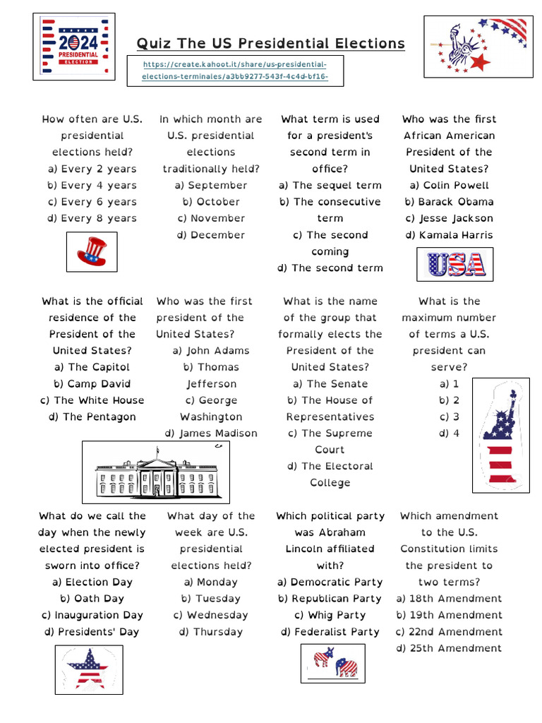 Quiz Us Elections Terminale Avec Correction | PDF