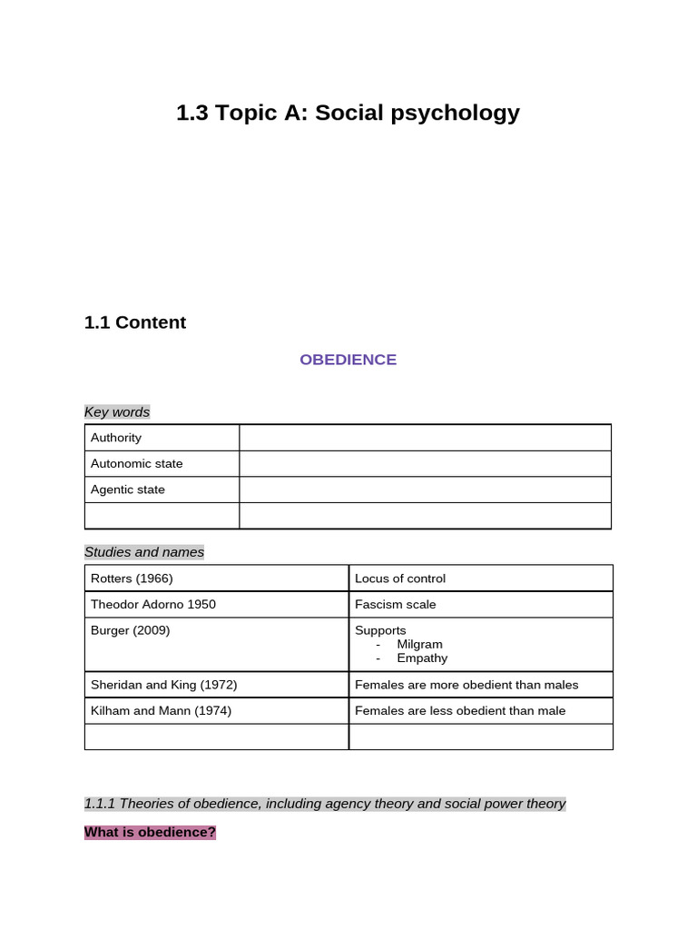 Social Psychology - Notes | PDF | Conformity | Self Report Study