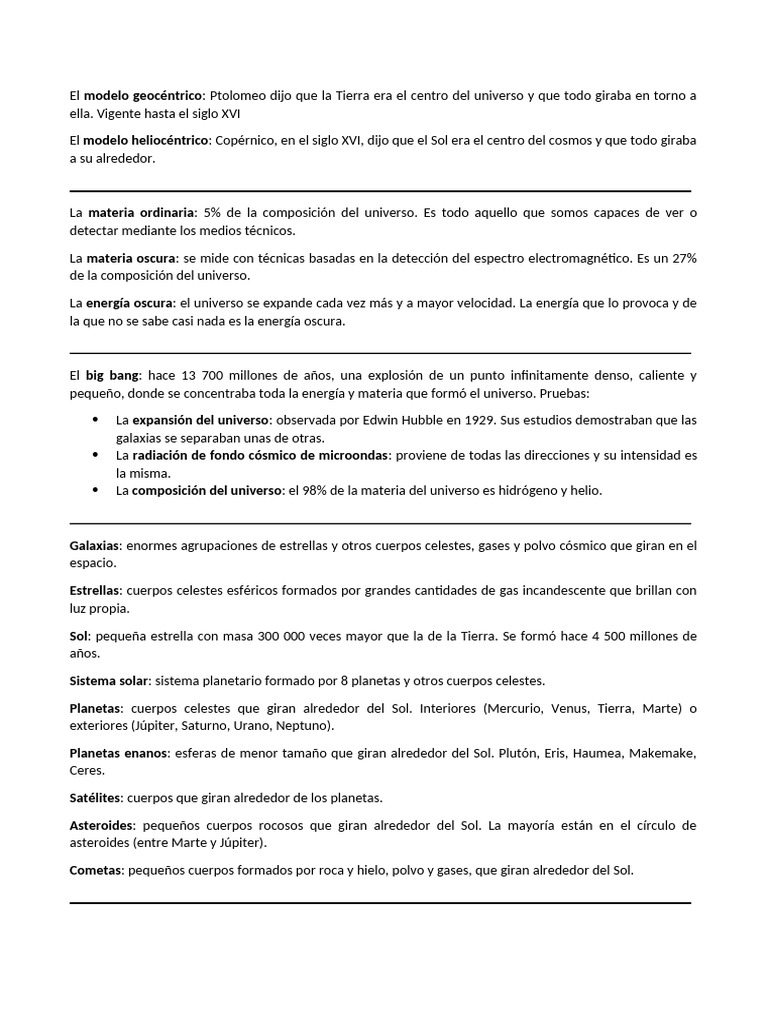 Tema 6 | PDF | Universo | Tierra