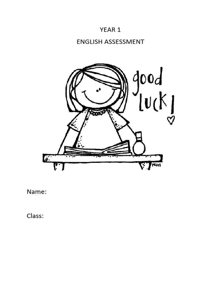 English Assessment For Year 1 | PDF