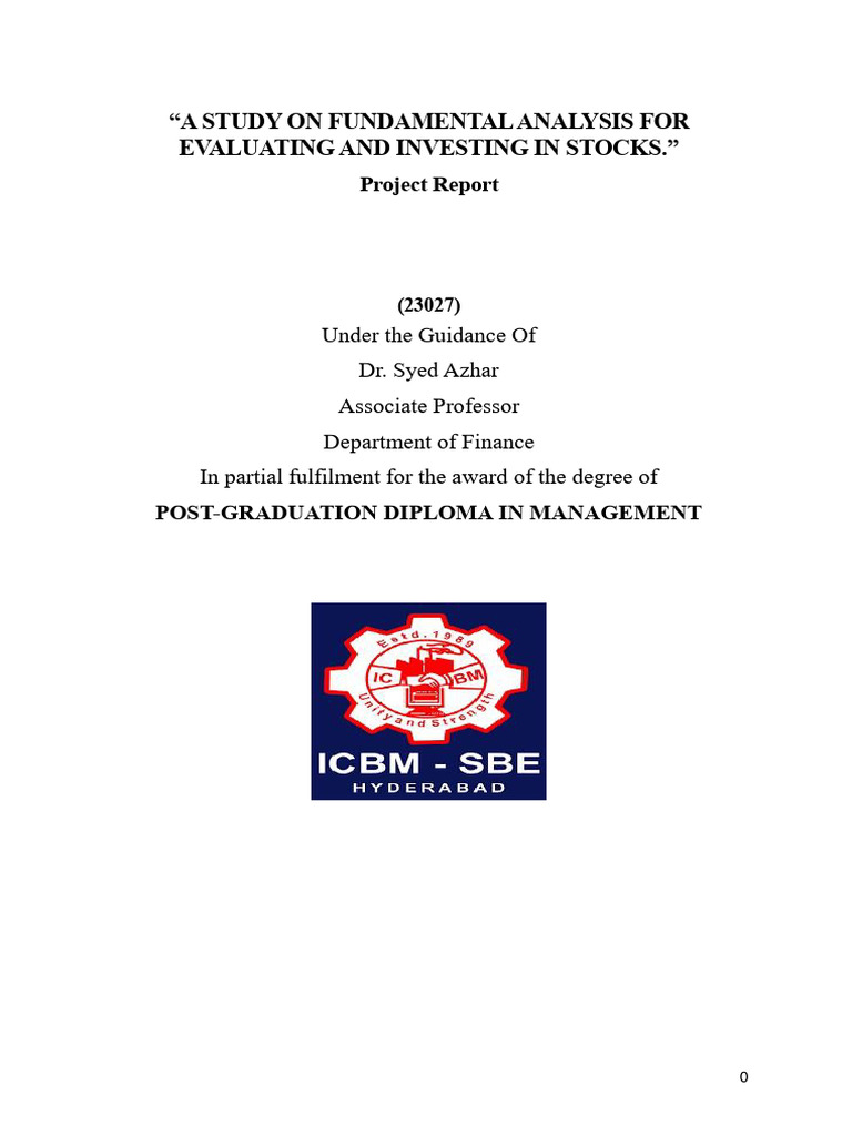 Sip Project 23027 Icbm | PDF | Technical Analysis | Investing