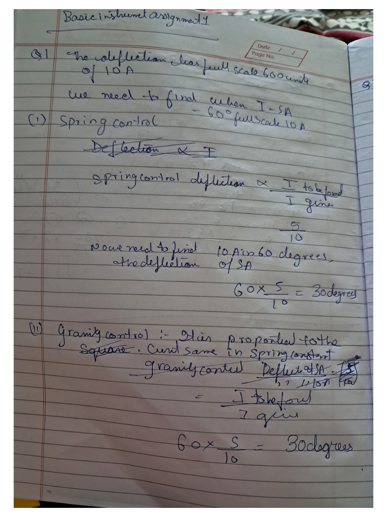 Basic Instrumentation Assignment 1 | PDF