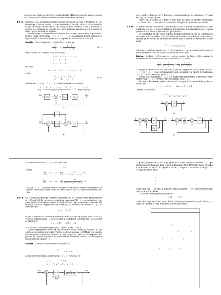 Ejercicios Resueltos Cap 8 (4 Por Hoja) | PDF | Sistema de control | Realimentación